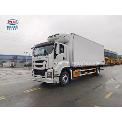 China ISUZU Giga Thermo King Freezer Refrigerated Refrigerator Truck With Hydraulic Gate for sale