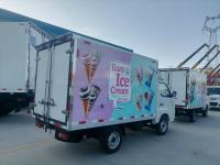 China Foton Ice Cream Refrigerator Cargo Cooled Cooling Food Refrigerated Van Freezer Box Transport Truck for sale