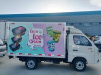 China Foton Ice Cream Refrigerator Cargo Cooled Cooling Food Refrigerated Van Freezer Box Transport Truck for sale