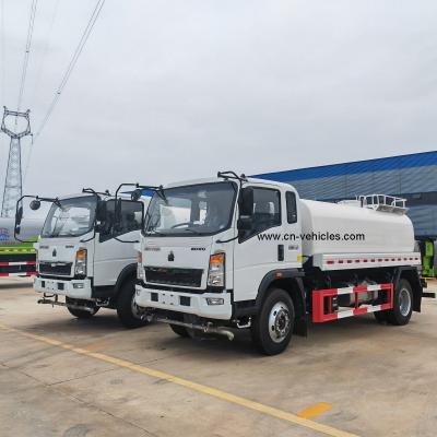 China Sinotruk HOWO Tanker Water Truck China 4X2 Light Water Trucks 10cbm Water Sprinkler Truck for sale
