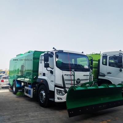 China Foton Aumark Vacuum Road Sweeper Truck With Snow Remover for sale