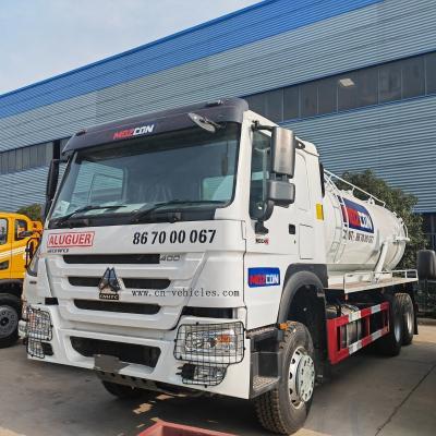 China Sinotruck HOWO 16000 Liter Fecal Suction Truck 400HP Vacuum Sewage Suction Tanker Truck for sale