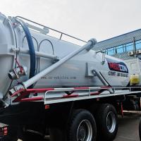 China Sinotruck HOWO 16000 Liter Fecal Suction Truck 400HP Vacuum Sewage Suction Tanker Truck for sale