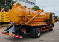 China ISUZU 130HP 10cbm mobile sewage suction vehicle vacuum tank slurries sludges sewer sewage suction truck for sale