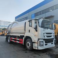 China ISUZU Sewage Suction Truck 15000L Vacuum Sewage Tanker Truck For Industrial Waste for sale