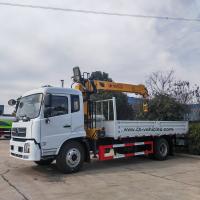 China Dongfeng 8 Tonne Telescopic Boom Truck Crane 180KW 245HP Hydraulic Mobile Crane Truck Mounted for sale