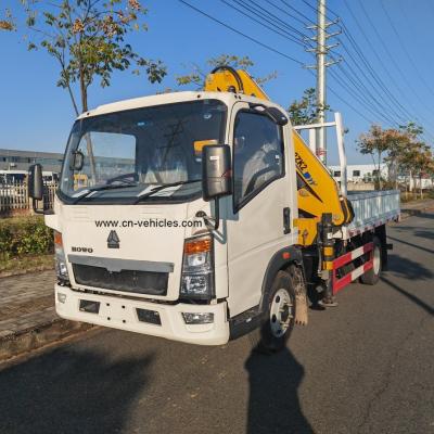 China 6 Wheels 4x2 Sinotruck Howo Middle Size Telescope Fold Arm 4 Section Crane Truck for sale