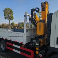 China 6 Wheels 4x2 Sinotruck Howo Middle Size Telescope Fold Arm 4 Section Crane Truck for sale