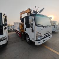 China ISUZU Kv600 Lorry Mini Truck Mounted Crane Lqs78A Telescopic Knuckle Boom Crane for sale