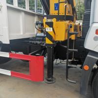 China FAW RHD 340HP Cargo Hydraulic Truck Mounted SQZ160 8Ton Mobile Manipulator Knuckle Boom Crane for sale