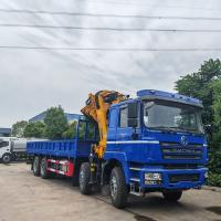 China Shacman 8X4 4 Alex Truck Mounted Crane 28ton Folding Mobile Crane Truck With GSQZ560 for sale