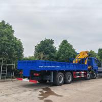 China Shacman 8X4 4 Alex Truck Mounted Crane 28ton Folding Mobile Crane Truck With GSQZ560 for sale