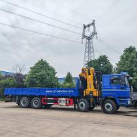 China Shacman 8X4 4 Alex Truck Mounted Crane 28ton Folding Mobile Crane Truck With GSQZ560 for sale