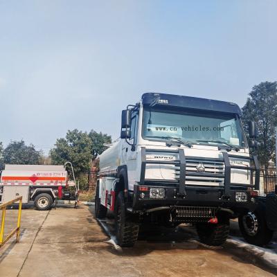 China HOWO 4*4 Full Driver Mobile Oil Fuel Jet Tanker Truck  for sale