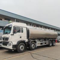 China HOWO Euro 6 8X4 31cbm Heavy Fuel Tanker Truck Aluminum Alloy Diesel Bowser Tanker for sale