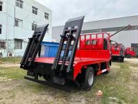 China FAW Flatbed Heavy Duty Flatbed Low Bed Excavator Transport Truck for sale