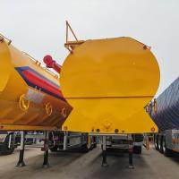 China 60m3 30 Tons Chicken Food Bulk Feed Trailer Animal Bulk Feed Delivery Tank Conveyor Transport Trailer for sale