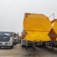 China 60m3 30 Tons Chicken Food Bulk Feed Trailer Animal Bulk Feed Delivery Tank Conveyor Transport Trailer for sale