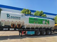 China 3 Axles Transport Bulk Powder Truck Transport Grain Animal Feed Tank Truck Trailer for sale