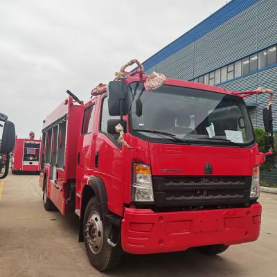 China HOWO 5.5CBM Foam Fire Fighting Engine Firefight Truck for sale