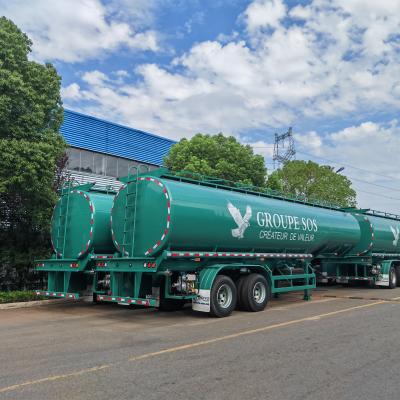 China CLW 2 Axle Stainless Steel Tanker Truck Heavy Duty Drinking Water Tank Semi Trailer for sale