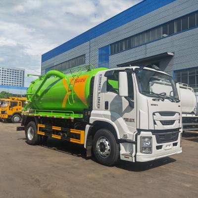 China ISUZU GIGA 16CBM Sewage Vacuum Fecal Suction Tank Cleaning Tanker Truck for sale