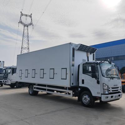China ISUZU Intelligent Live Baby Chick Day Old Chicken Transport Double Temperature Unit Poultry Delivery Truck for sale