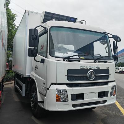 China Dongfeng KR Hydraulic Lift Gate Transport Food Truck With Carrier Refrigerator Freezer Box for sale