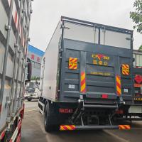 China Dongfeng KR Hydraulic Lift Gate Transport Food Truck With Carrier Refrigerator Freezer Box for sale