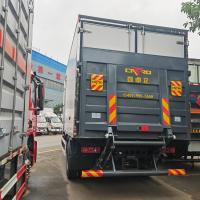 China Dongfeng KR Hydraulic Lift Gate Transport Food Truck With Carrier Refrigerator Freezer Box for sale