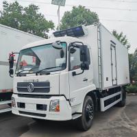China Dongfeng KR Hydraulic Lift Gate Transport Food Truck With Carrier Refrigerator Freezer Box for sale