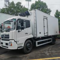 China Dongfeng KR Hydraulic Lift Gate Transport Food Truck With Carrier Refrigerator Freezer Box for sale