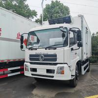 China Dongfeng KR Hydraulic Lift Gate Transport Food Truck With Carrier Refrigerator Freezer Box for sale