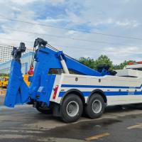 China HOWO 400HP 12 Wheel 50 Ton Recovery Rotator Wrecker Tow Road Rescue Truck for sale