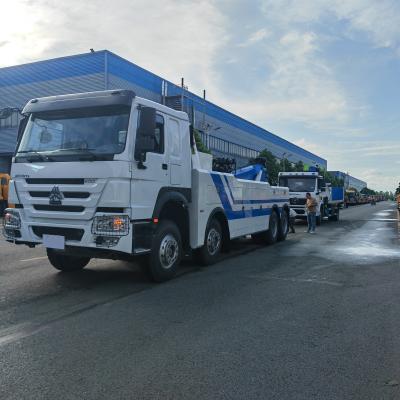 China HOWO 400HP 12 Wheel 50 Ton Recovery Rotator Wrecker Tow Road Rescue Truck for sale