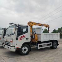 China JAC RHD Cargo Truck With XCMG KSQS68-3 3.2Ton 3 Sections Boom Straight Crane Truck for sale