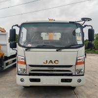 China JAC RHD Cargo Truck With XCMG KSQS68-3 3.2Ton 3 Sections Boom Straight Crane Truck for sale