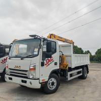 China JAC RHD Cargo Truck With XCMG KSQS68-3 3.2Ton 3 Sections Boom Straight Crane Truck for sale