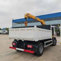 China JAC RHD Cargo Truck With XCMG KSQS68-3 3.2Ton 3 Sections Boom Straight Crane Truck for sale