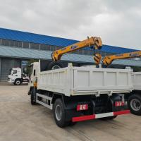 China JAC RHD Cargo Truck With XCMG KSQS68-3 3.2Ton 3 Sections Boom Straight Crane Truck for sale