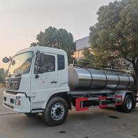 China Dongfeng Food Grade Storage Stainless steel Cooking Oil Fuel Tanker Drinking Water Transport Tanker Truck for sale