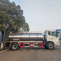 China Dongfeng Food Grade Storage Stainless steel Cooking Oil Fuel Tanker Drinking Water Transport Tanker Truck for sale