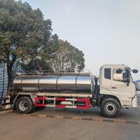 China Dongfeng Food Grade Storage Stainless steel Cooking Oil Fuel Tanker Drinking Water Transport Tanker Truck for sale