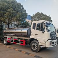 China Dongfeng Food Grade Storage Stainless steel Cooking Oil Fuel Tanker Drinking Water Transport Tanker Truck for sale