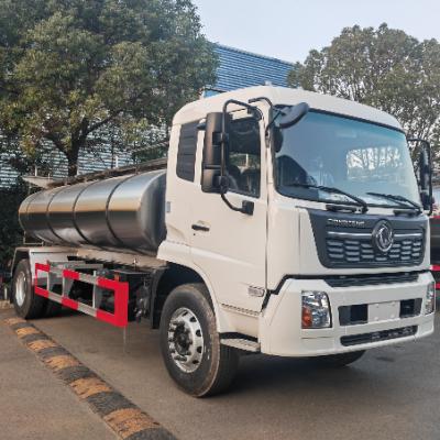 China Dongfeng Food Grade Storage Stainless steel Cooking Oil Fuel Tanker Drinking Water Transport Tanker Truck for sale