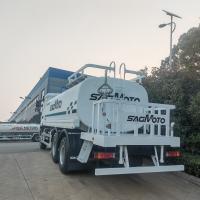 China Shacman Left Hand Drive Water Bowser Tanker Cannon Sprinkler Sprayer Transporting Truck for sale