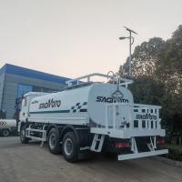 China Shacman Left Hand Drive Water Bowser Tanker Cannon Sprinkler Sprayer Transporting Truck for sale