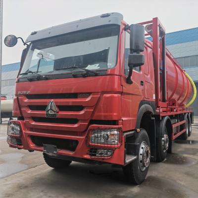 China Sinotruck Howo Vacuum Vac Septic Pump Sewer Sucker Tank Truck Tanker for sale