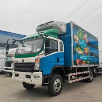 China Howo 4*4 Box Truck Van Small Refrigerated Live Fish Transport Camion Refrigerado Truck for sale