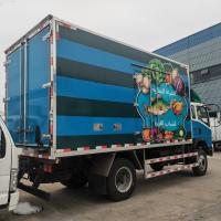 China Howo 4*4 Box Truck Van Small Refrigerated Live Fish Transport Camion Refrigerado Truck for sale